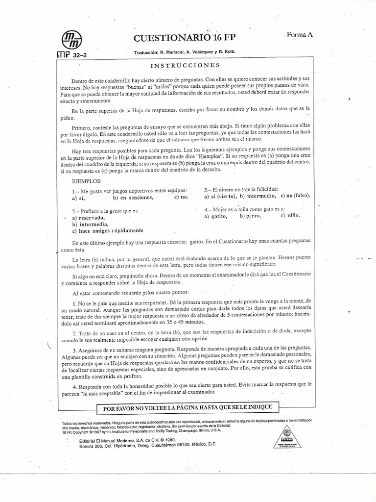 Cuestionario 16 FP0001 | PDF