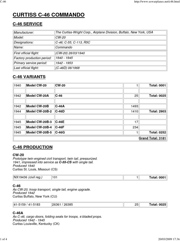 Curtiss C-46 Commando | PDF