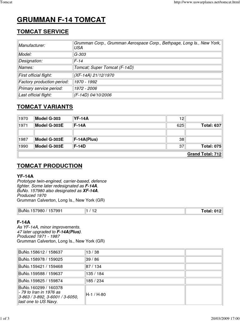 Grumman F-14 Tomcat | PDF | Military Aircraft | Jet Aircraft