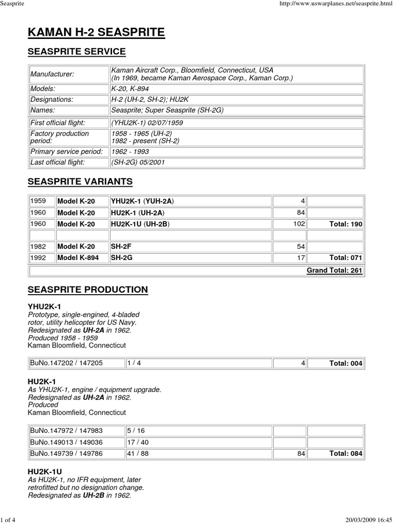 Kaman H-2 Seasprite | PDF