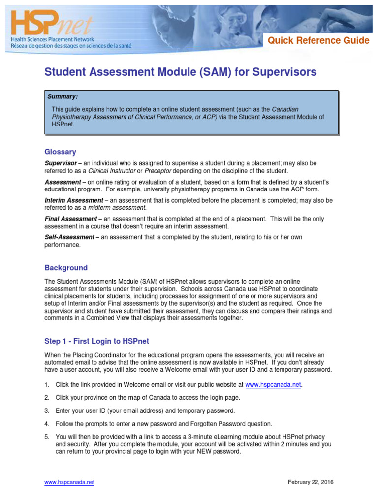 Qrgassessment Module Supervisors | PDF | Password | Login