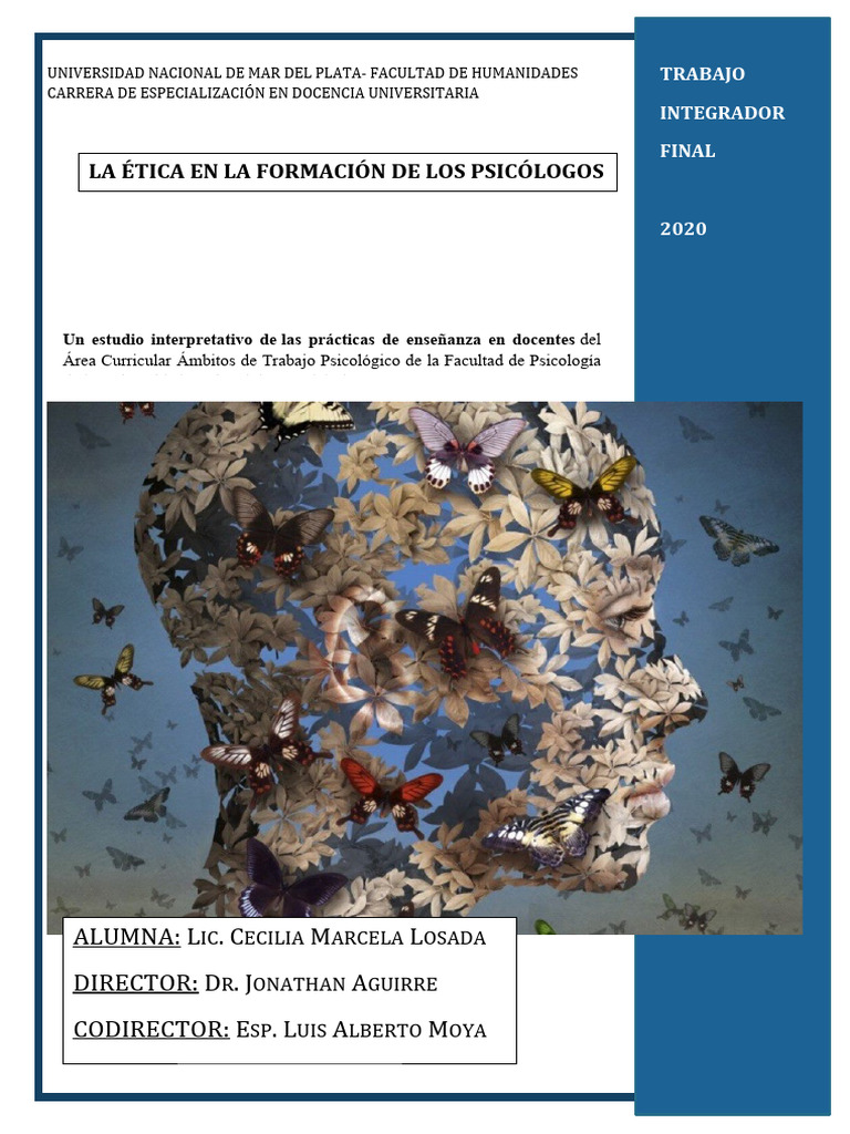Trabajo Integrador Final - CEDU - Losada | PDF | Sicología | Plan de estudios
