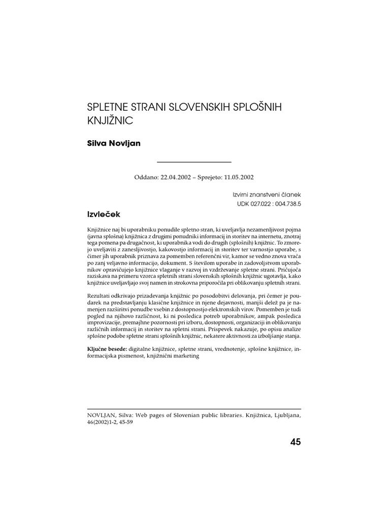 OJSAdmin,+20024612 Novljan 45 | PDF