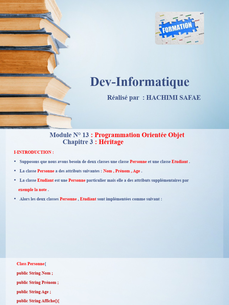 Poo ch3 | PDF | Constructeur (programmation) | Programmation