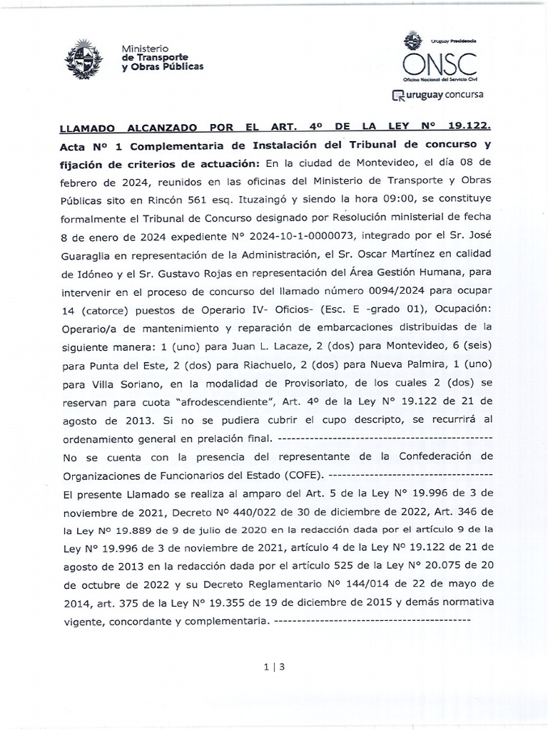 Acta N-1 Complementaria | PDF