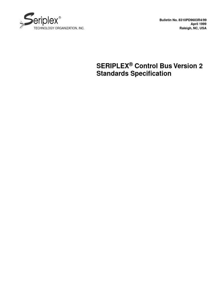 Seriplex Standard | PDF | Power Supply | Microcontroller