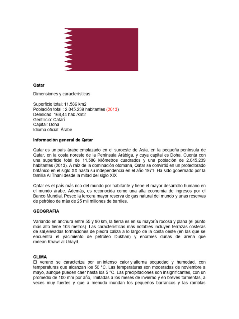 QATAR 1 | PDF | Katar