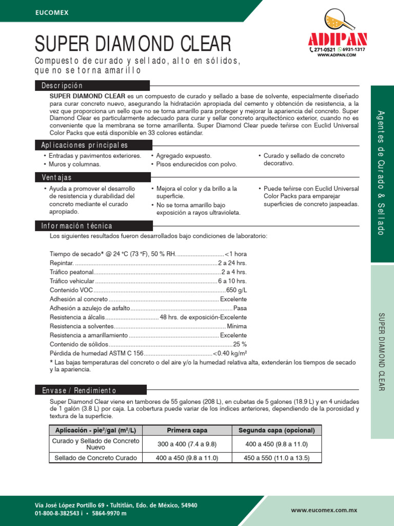 Toxement Super Diamond Clear | PDF