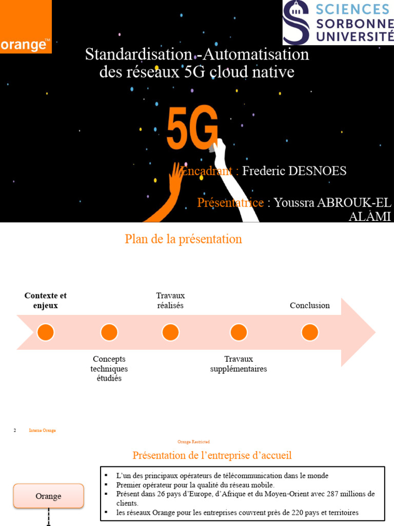 Présentation PFE :Standardisation -Automatisation des réseaux 5G cloud native | PDF | Réseau ...