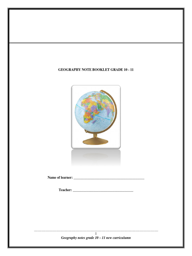 Geography Summaries Grade 10 - 11 | PDF | River | Plate Tectonics