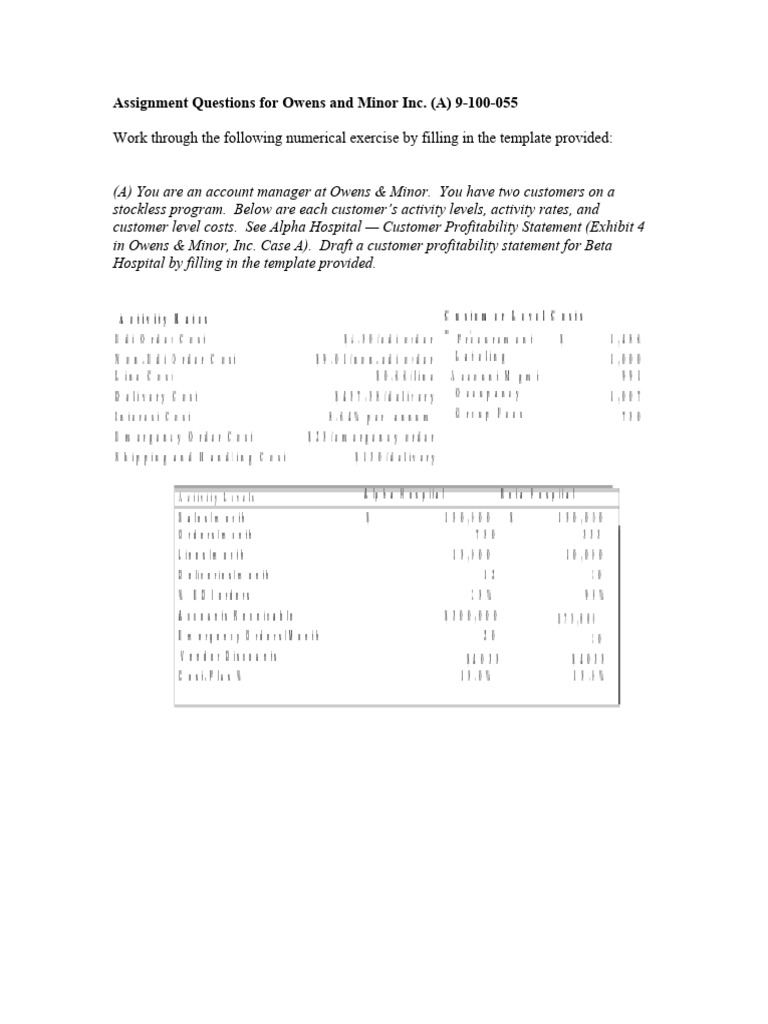 Owens Minor Template - 2 | PDF