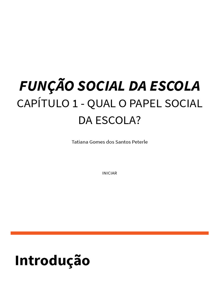 Função Social Da Escola 1 | PDF