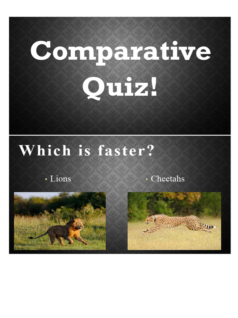 Comparative Quiz!: Which Is Faster? | PDF