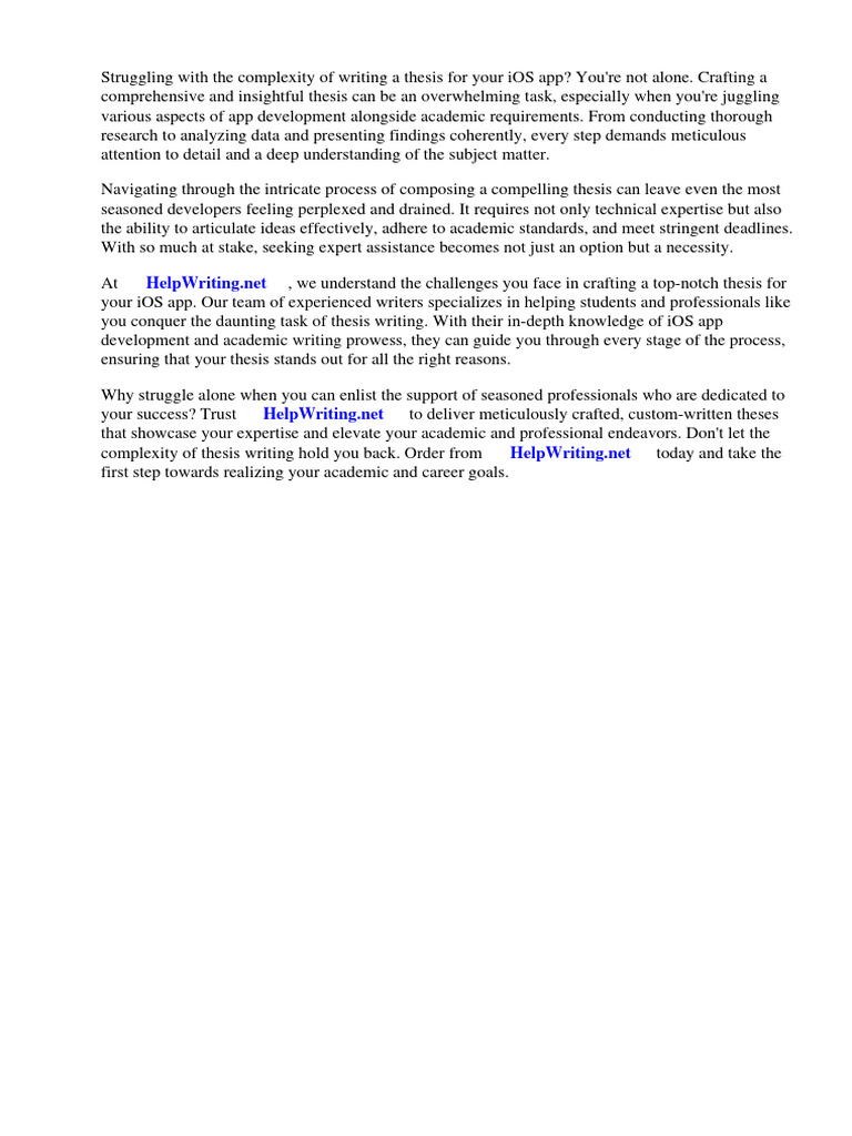 Ios App Thesis | PDF | Computers