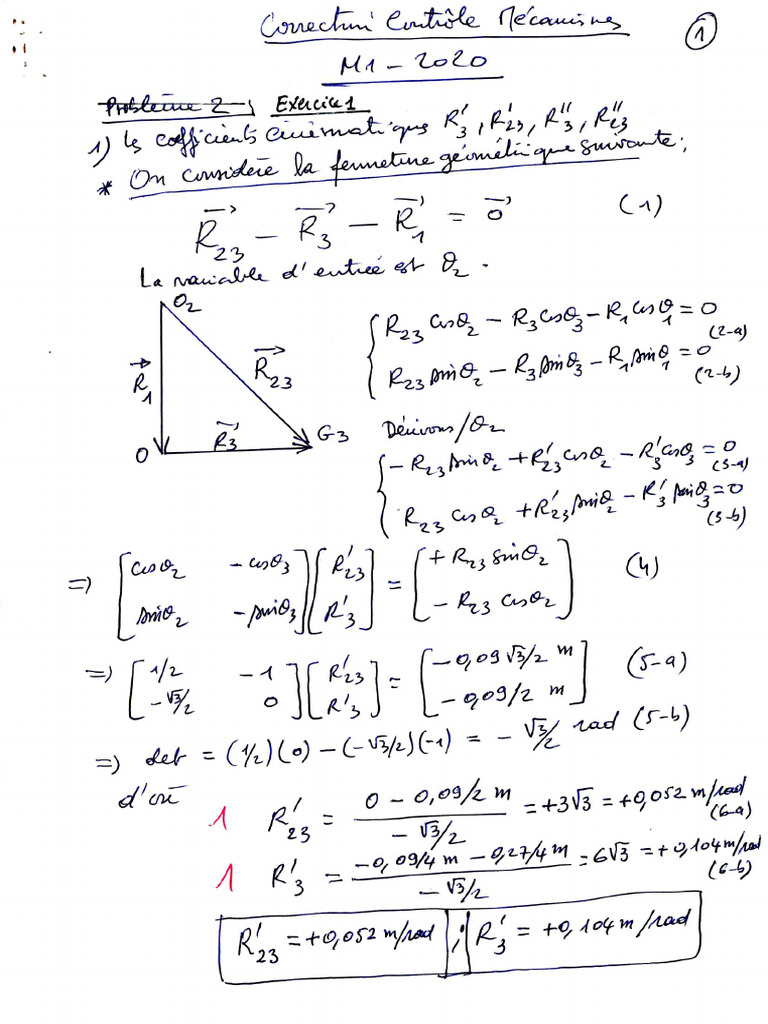Correction TD 3 Machines Et Mécanismes | PDF