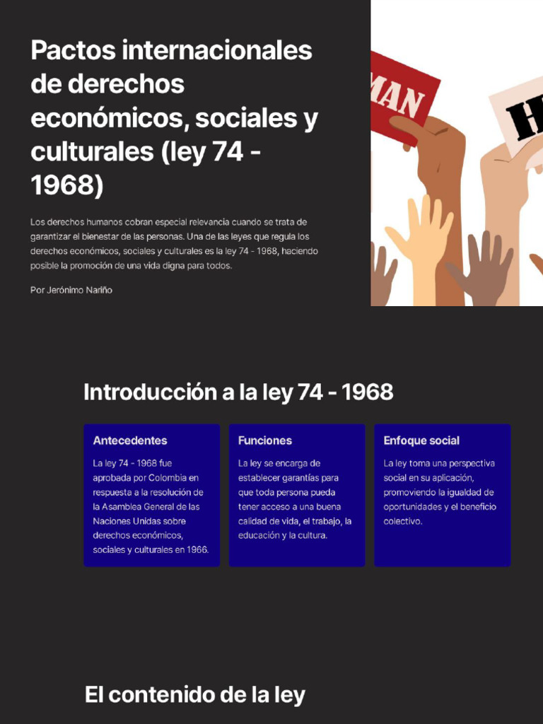 Ley 74 - 1968 | PDF