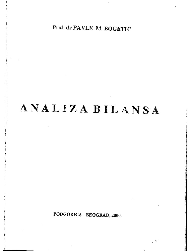 Analiza Bilansa Pavle Boganic-Compressed | PDF