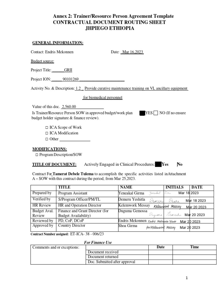 Contractual Agreement | PDF