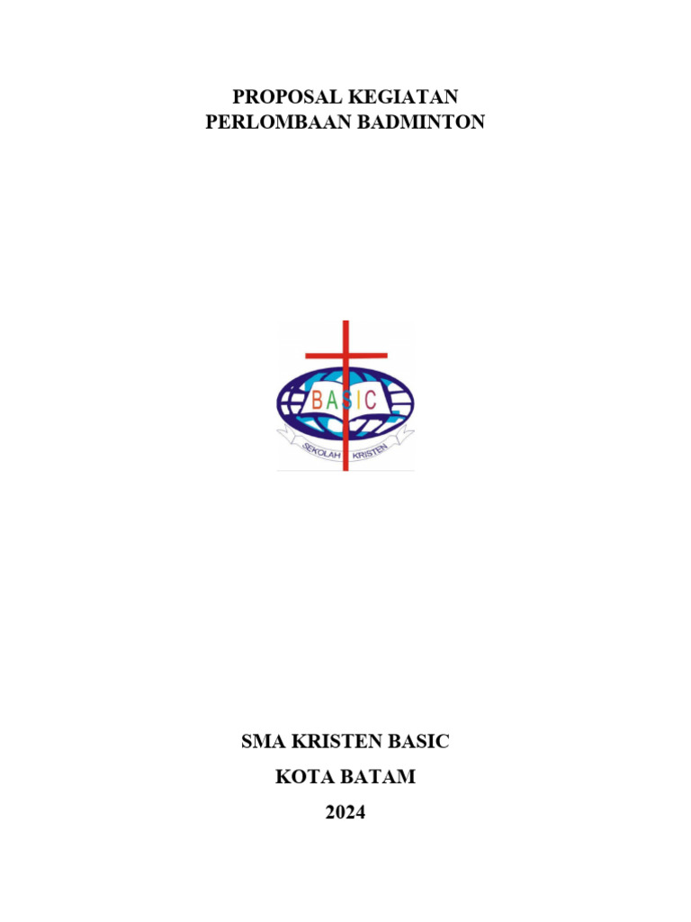 Perlombaan Badminton SMA Kristen Basic 2024 | PDF