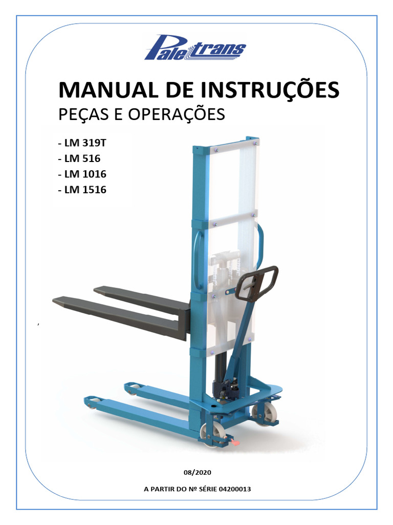 Manual de Uso e Pecas LM - 08 - 2020 | PDF
