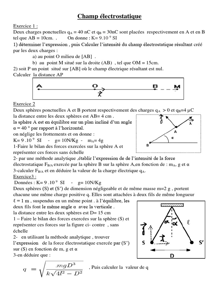 serie Champ électrostatique | PDF