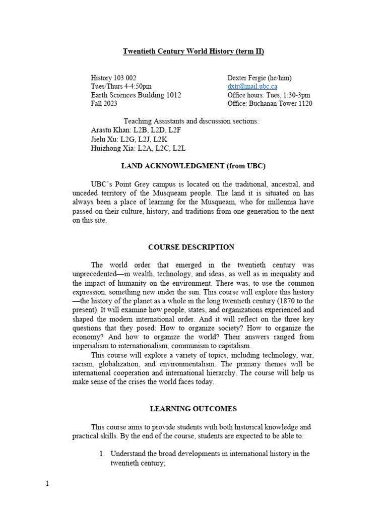 Twentieth Century World History | PDF | Plagiarism