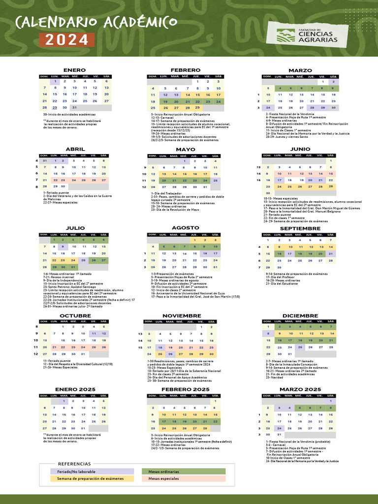 calendario FCA 2024 | PDF | Observancias