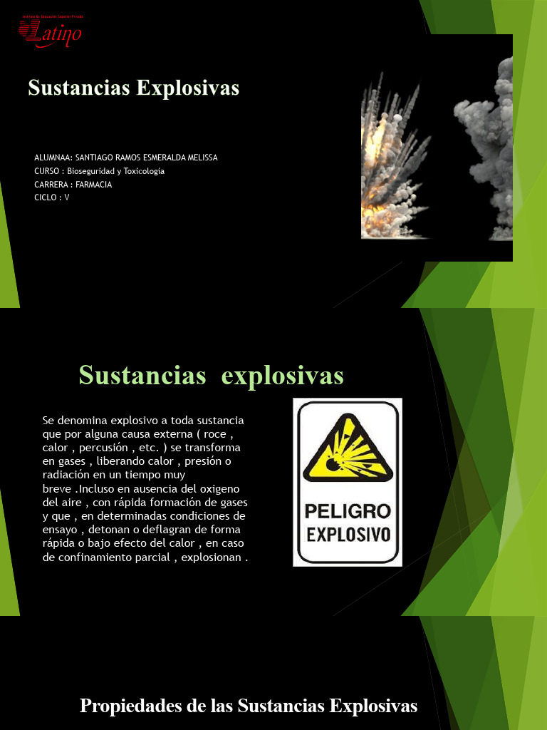 Sustancias-Explosivas | PDF | Quemar | Gases