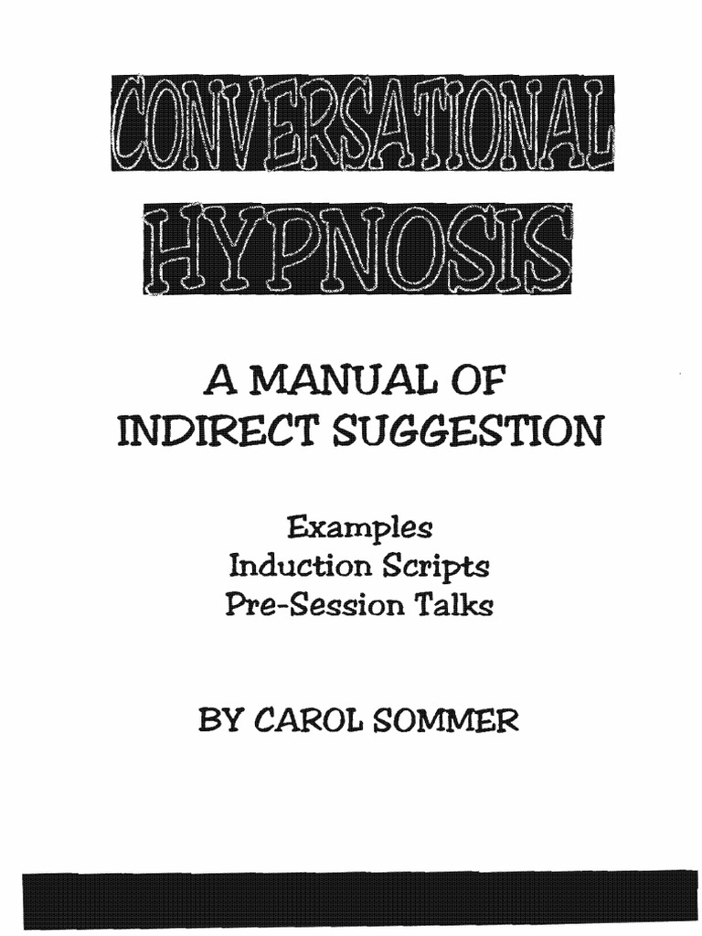Carol Sommer Conversational Hypnosis Pdf Hypnosis Psychotherapy