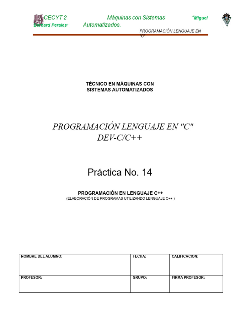practica jar 14 | PDF | Compilador | Programa de computadora
