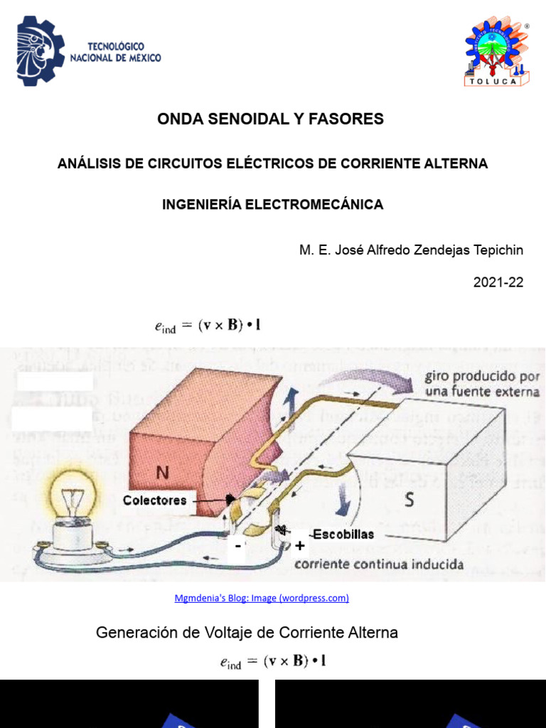 1 Ca Onda Senoidal, Fasores-1 | PDF | Corriente alterna | voltaje