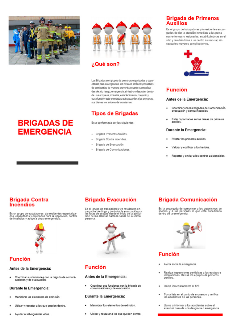 Tipos y Funciones de Brigadas de Emergencia | PDF | Emergencia ...