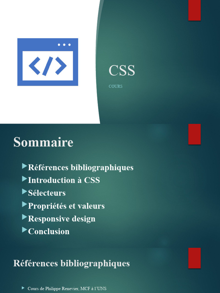 Cours m1106 Css | PDF | Programmation web | Ingénierie informatique