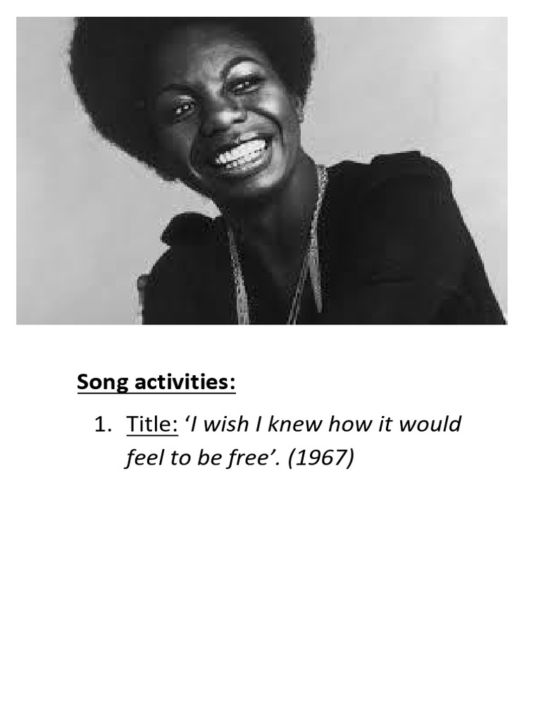 Song Activities - Nina Simone | PDF