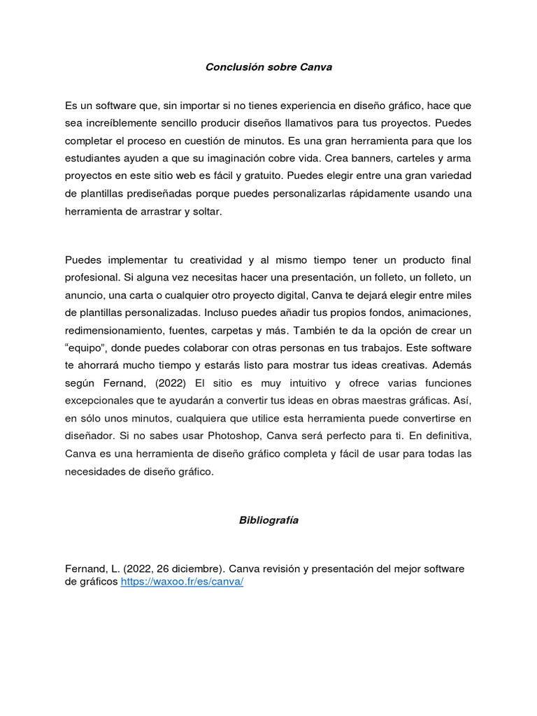 Conclusión Del Software INFO2B1 | PDF