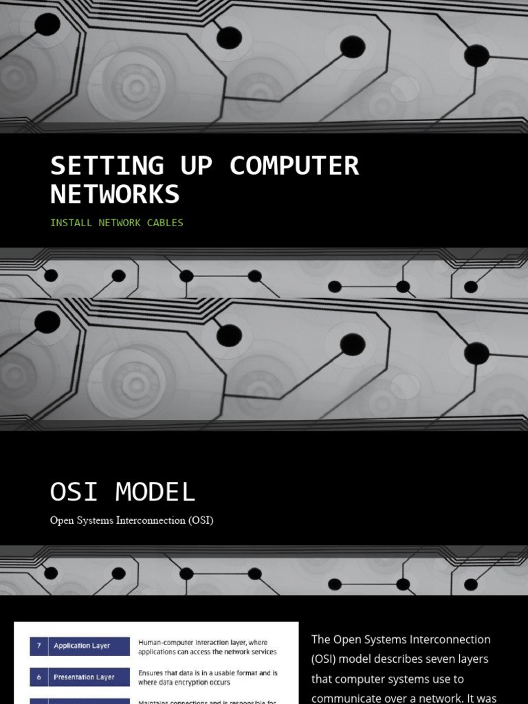 Setting Up Computer Networks | PDF | Osi Model | Computer Network