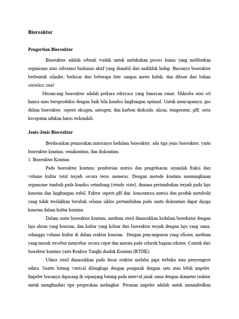 Bioreaktor Sania | PDF
