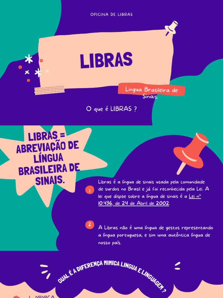 LIBRAS (AULA 1) - Introdução | PDF | Linguagem de sinais | Famílias ...