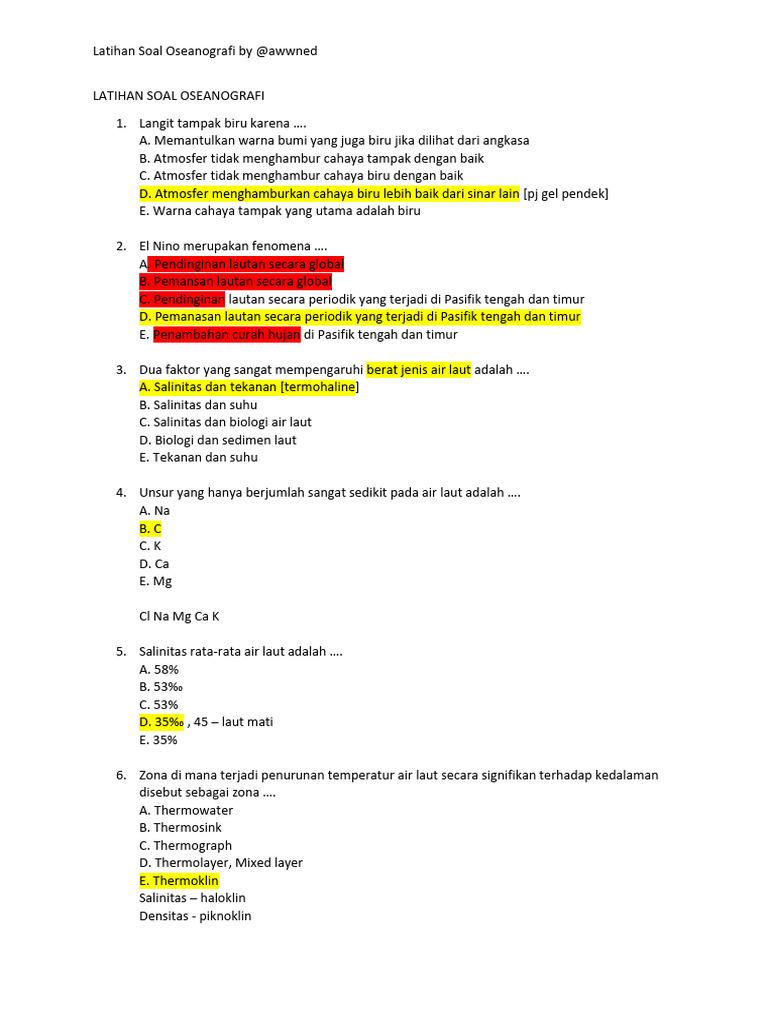 Kompilasi Soal Ose Osk | PDF