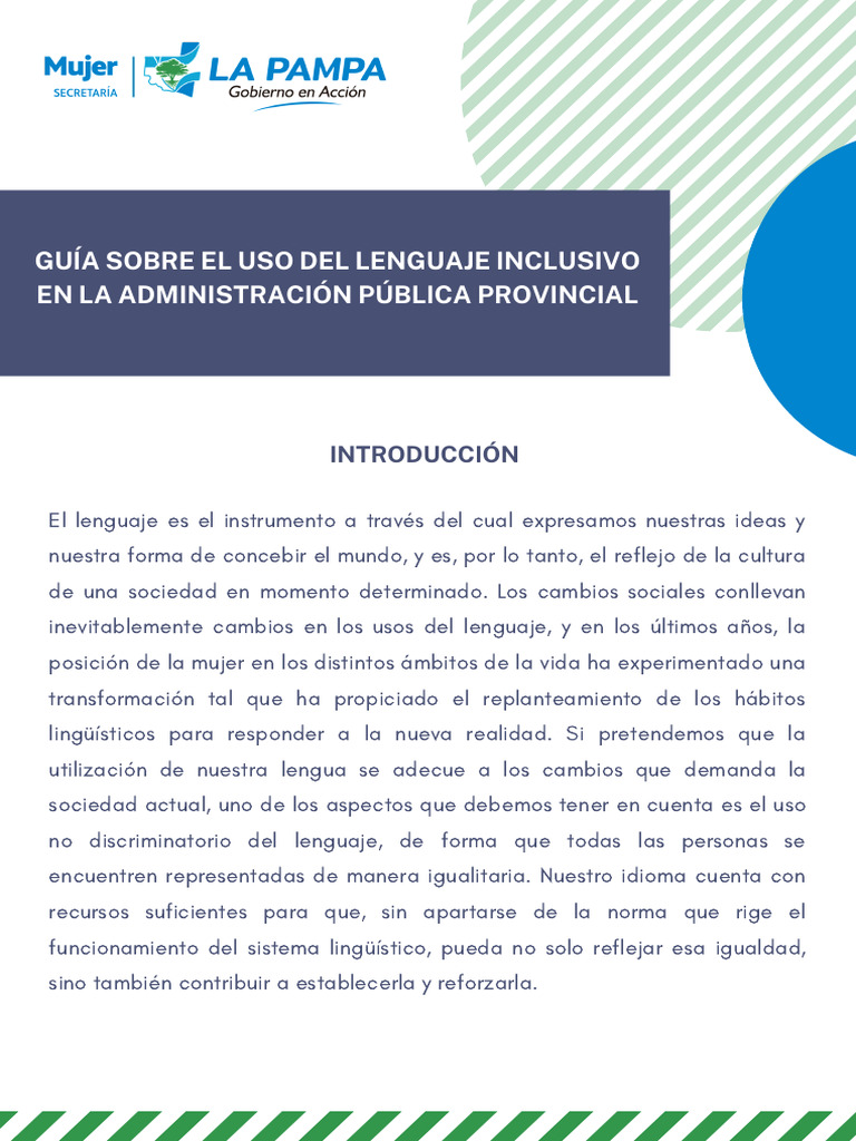 Guia Sobre El Uso Del Lenguaje Inclusivo en La Administracion Publica Provincial | PDF ...