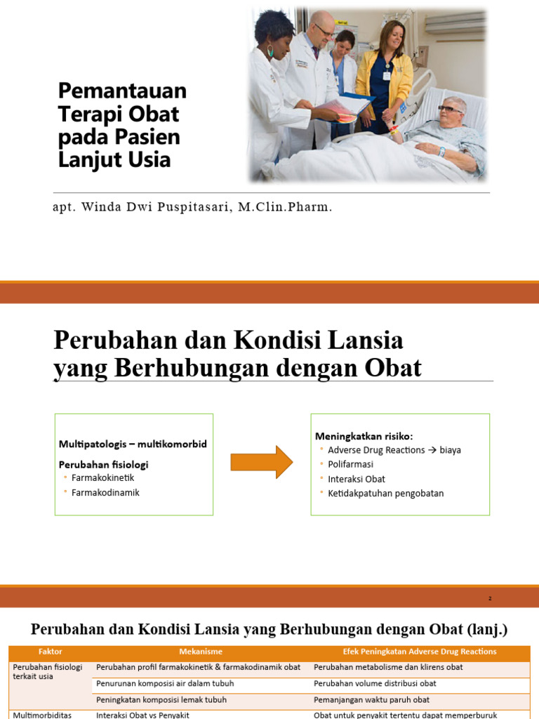 Materi Winda - Pemantauan Terapi Obat Pada Pasien Lanjut Usia | PDF