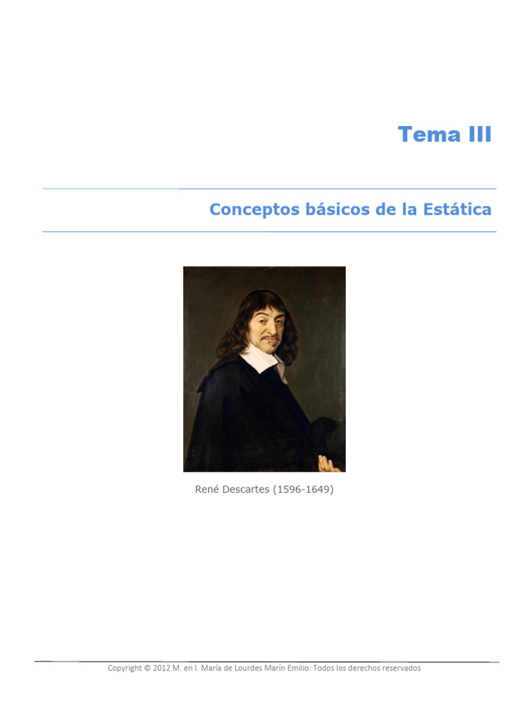 Tema III. Conceptos Básicos Estática (SP) | PDF | Vector Euclidiano | Escalar (Matemáticas)