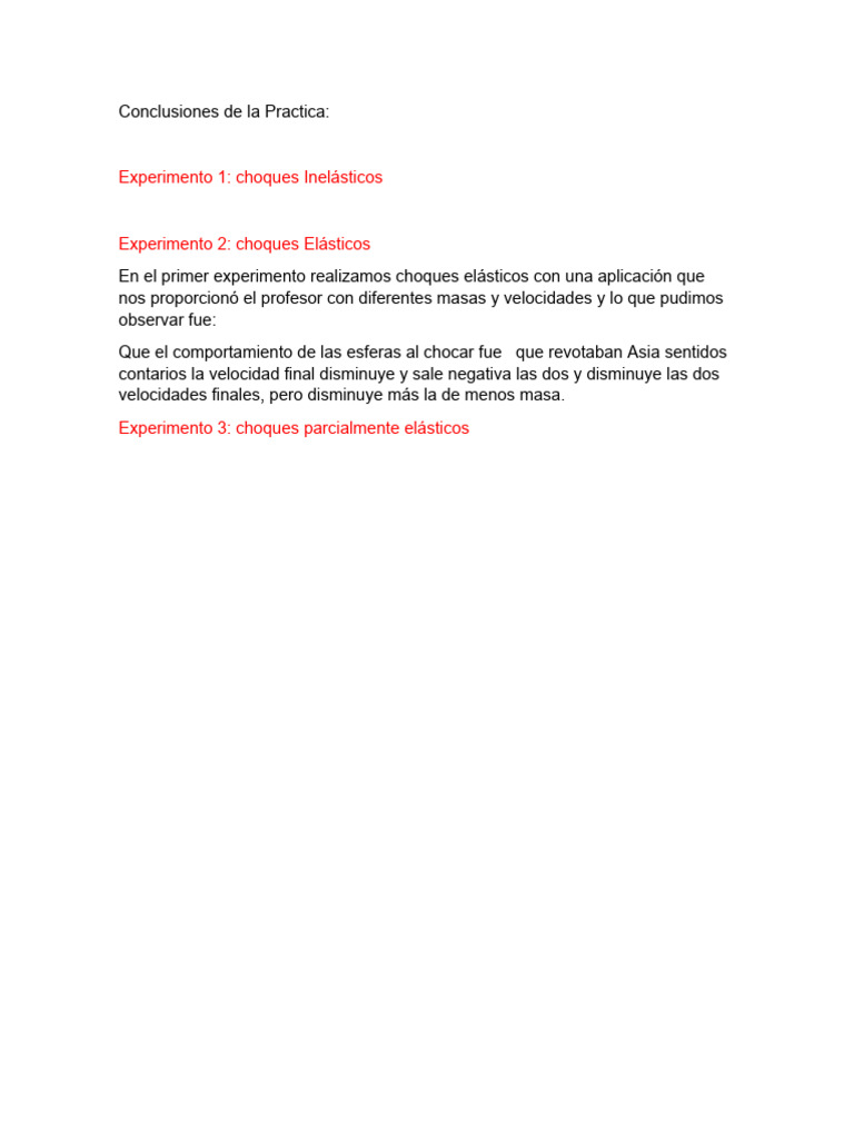 Conclusiones de La Practica 5 | PDF