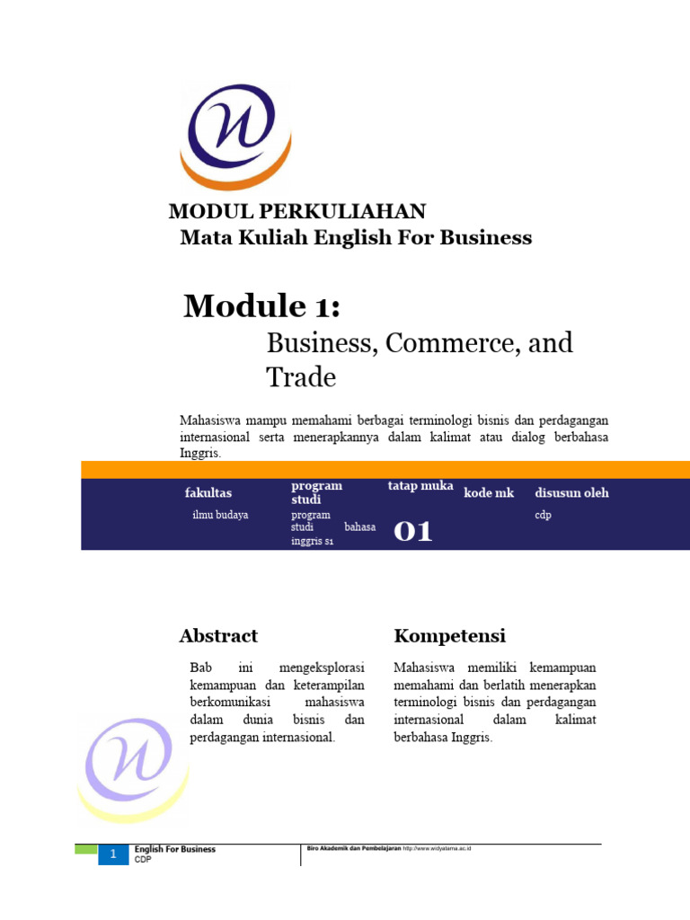 Modul EFB Unit 1 | PDF | Exports | Sales