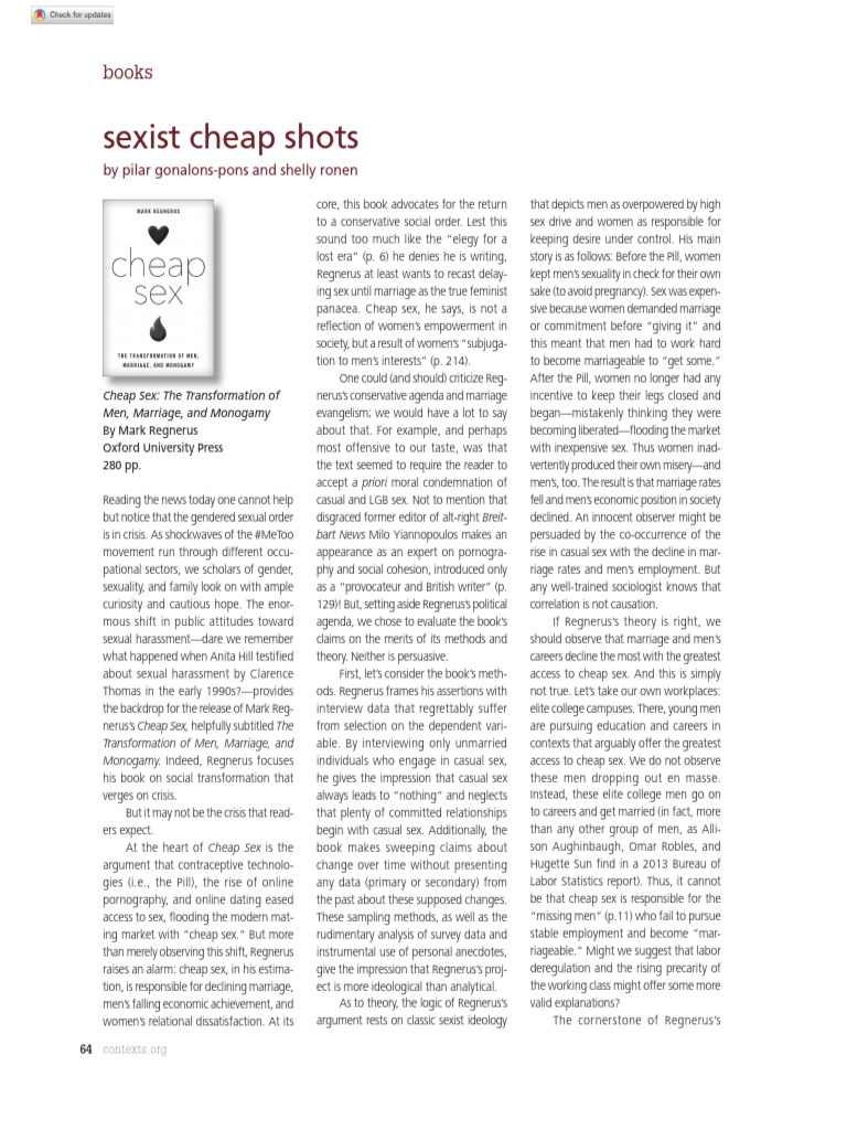 Gonalons Pons Ronen 2019 Sexist Cheap Shots | PDF | Masculinity | Gender