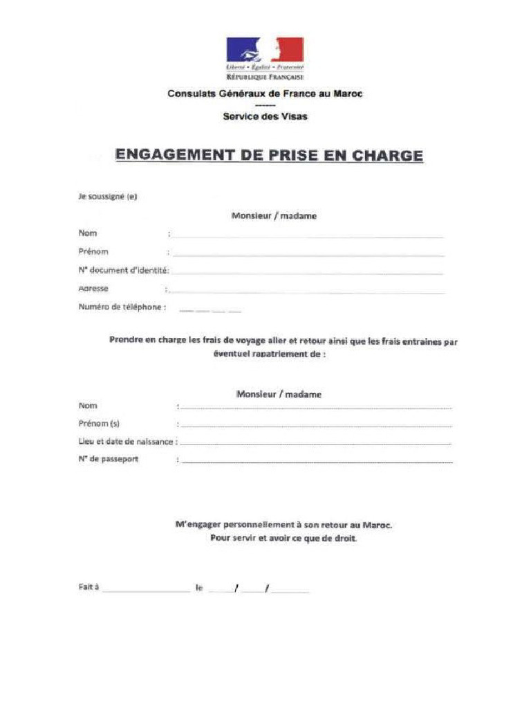 Attestation Prise de Charge | PDF