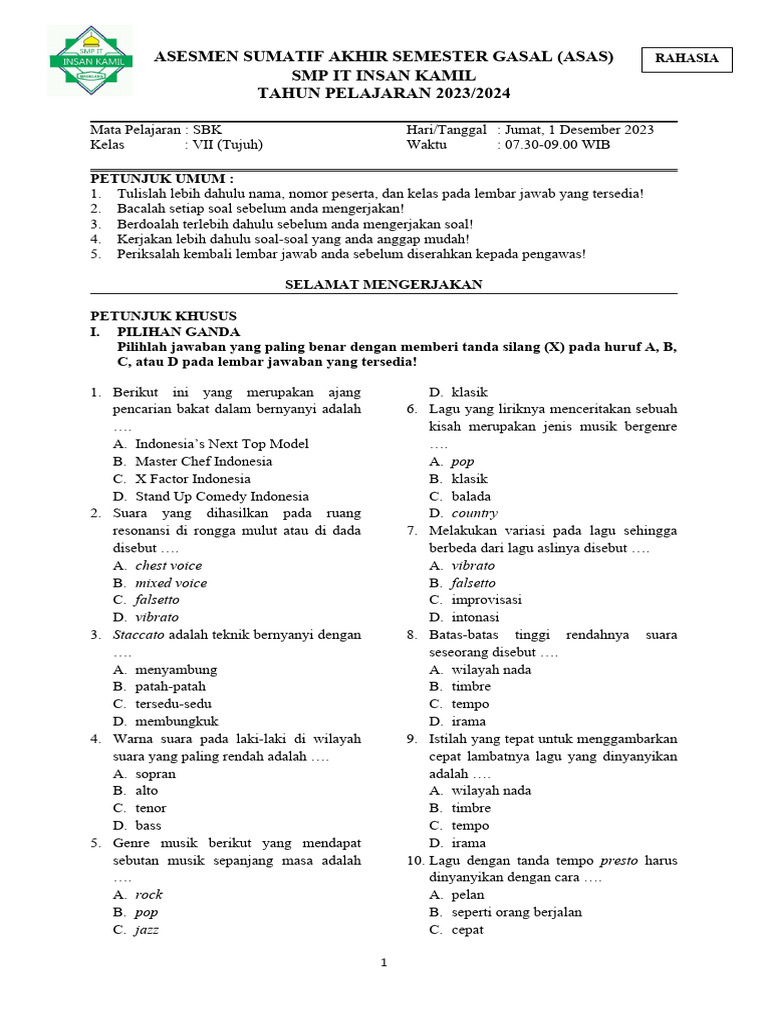 Asas SBK 7 | PDF | Seni