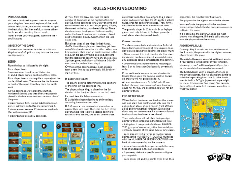 Kingdomino Rules (English) | PDF