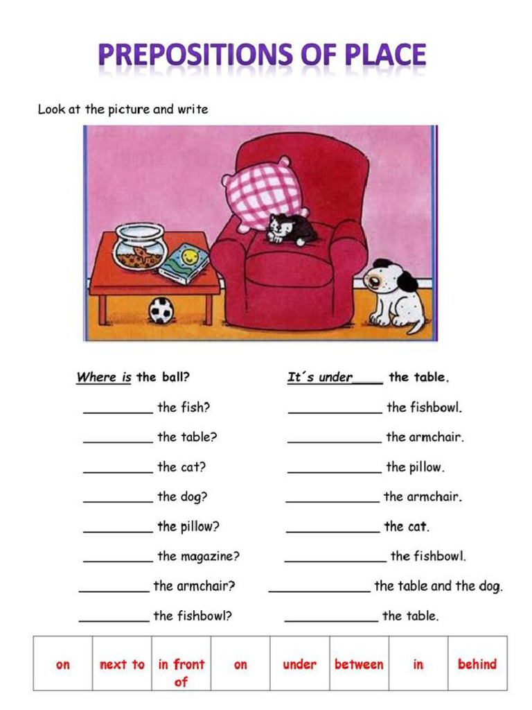 Preposition of Place worksheet-WPS Office | PDF