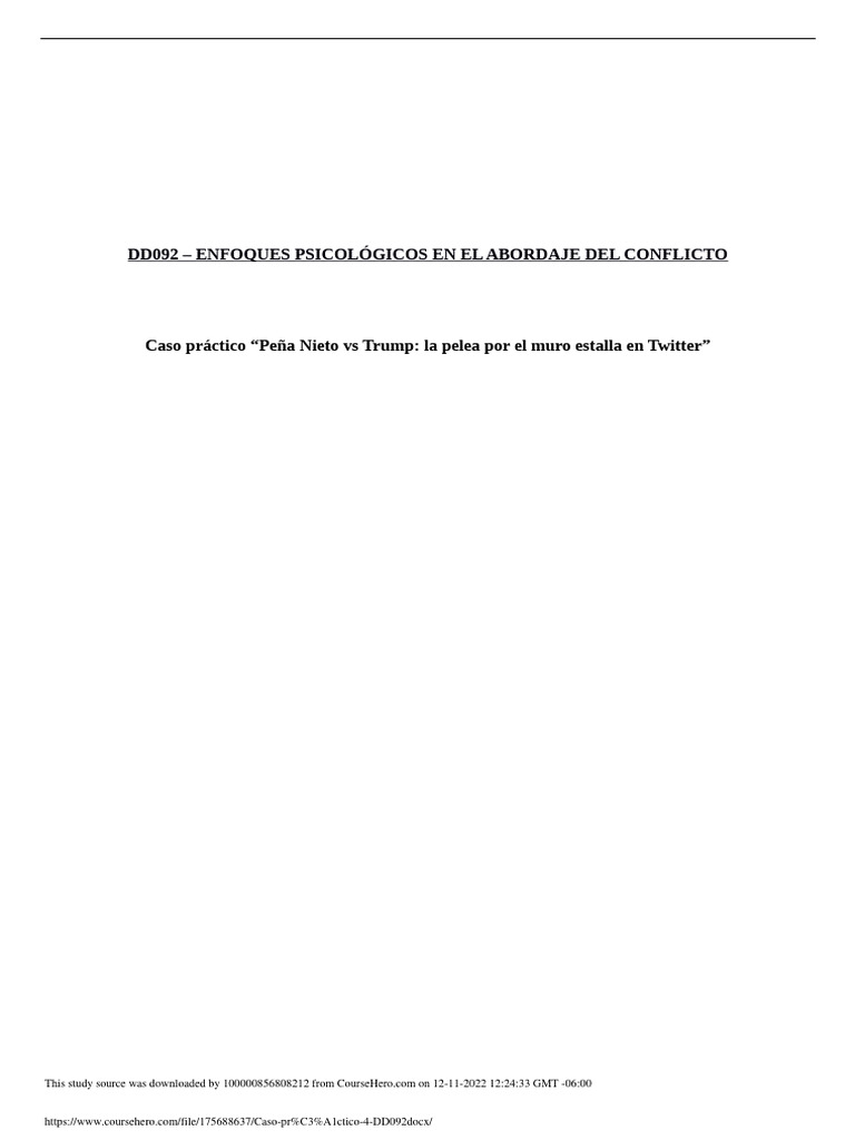 Caso PR Ctico 4 DD092 | PDF